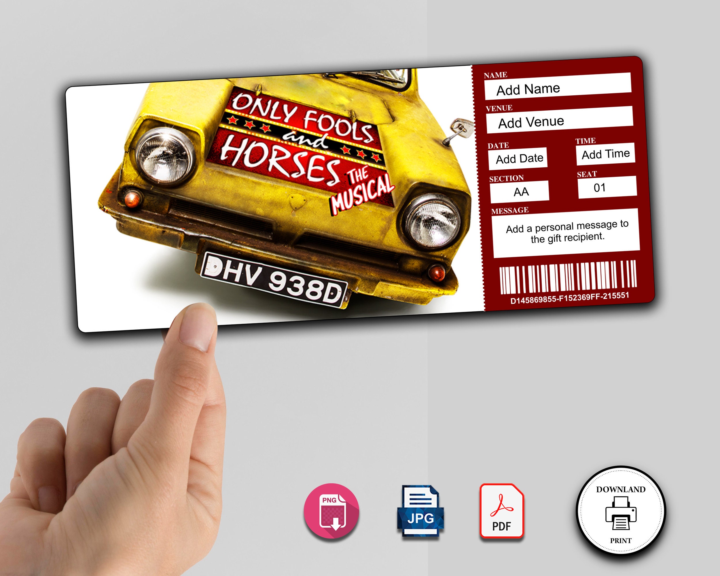 Printable Only Fool and Horses Broadway Suprise Ticket Musical - Etsy UK