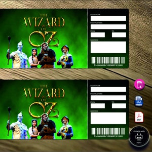 Printable the Wizard of Oz Broadway Surprise Ticket.musical Theatre ...