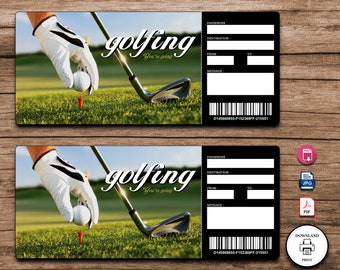 Printable Golf Ticket - Etsy