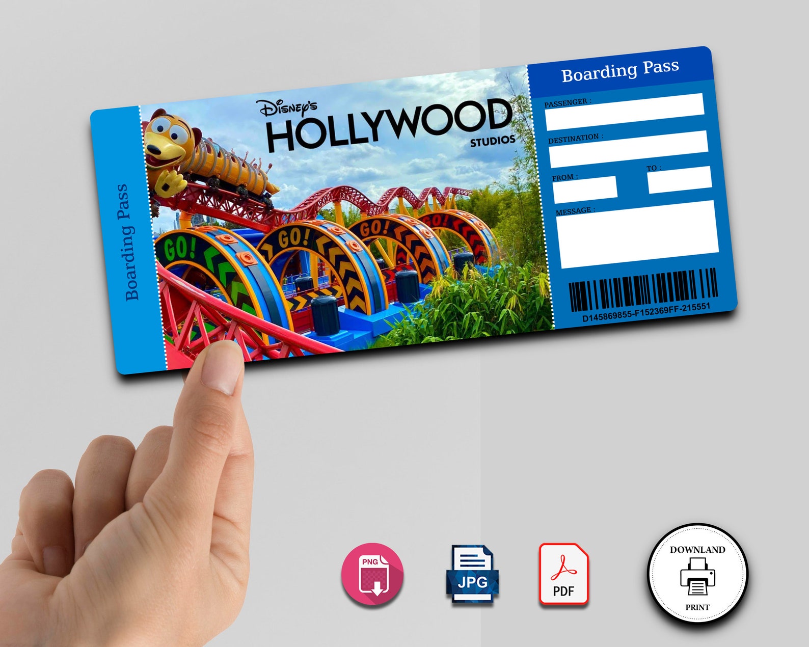 Printable Hollywood Studios Ticket Adobe Editable PDF Trip - Etsy