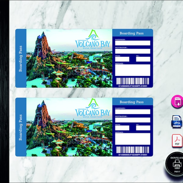 Universal Studios Volcano Bay Ticket Surprise - Etsy