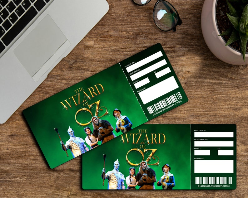 Printable the Wizard of Oz Broadway Surprise Ticket.editable - Etsy