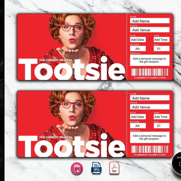 Printable Tootsie Ticket - Etsy