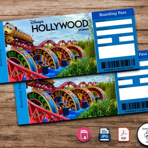 Printable Hollywood Studios Ticket Adobe Editable PDF Trip - Etsy