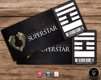 JESUS CHRIST SUPERSTAR Broadway Surprise Ticket. Editable - Etsy