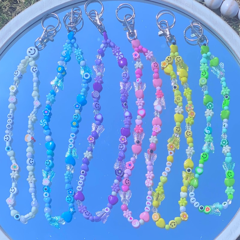 Beaded Keychain - Etsy