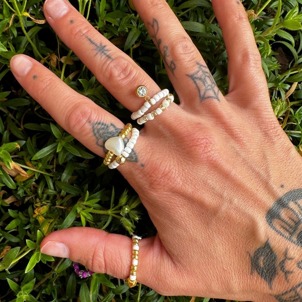 Beaded Rings - Etsy