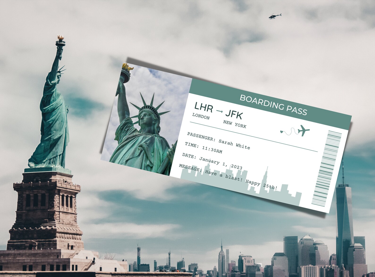 Editable Boarding Pass Template - Custom Boarding Card - Printable ...
