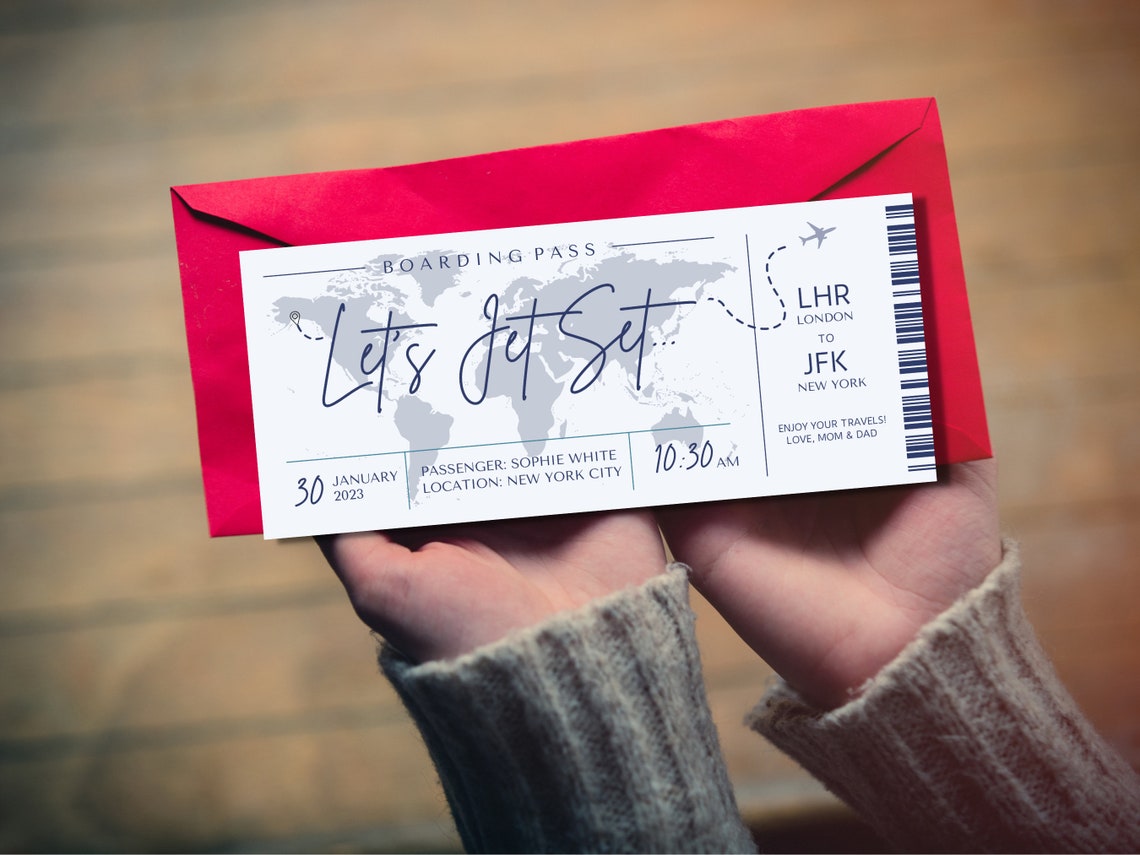 Editable Boarding Pass Template Custom Boarding Card - Etsy