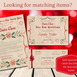 Editable Christmas Gift Voucher Template From Santa, Vintage Gift ...