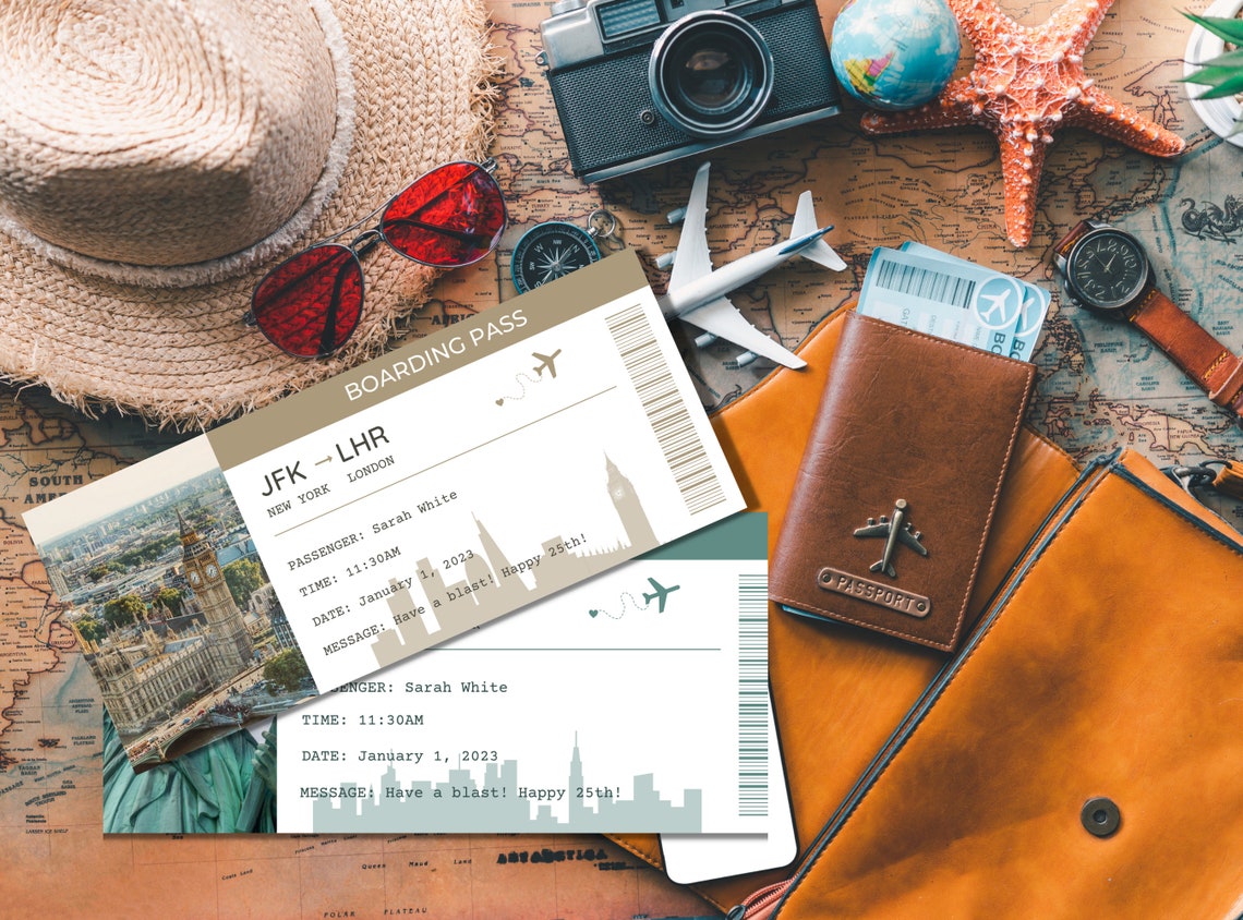 Editable Boarding Pass Template - Custom Boarding Card - Printable ...