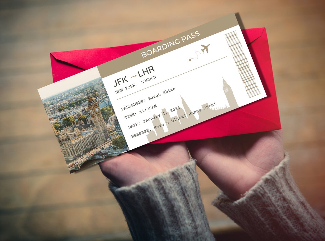Editable Boarding Pass Template - Custom Boarding Card - Printable ...