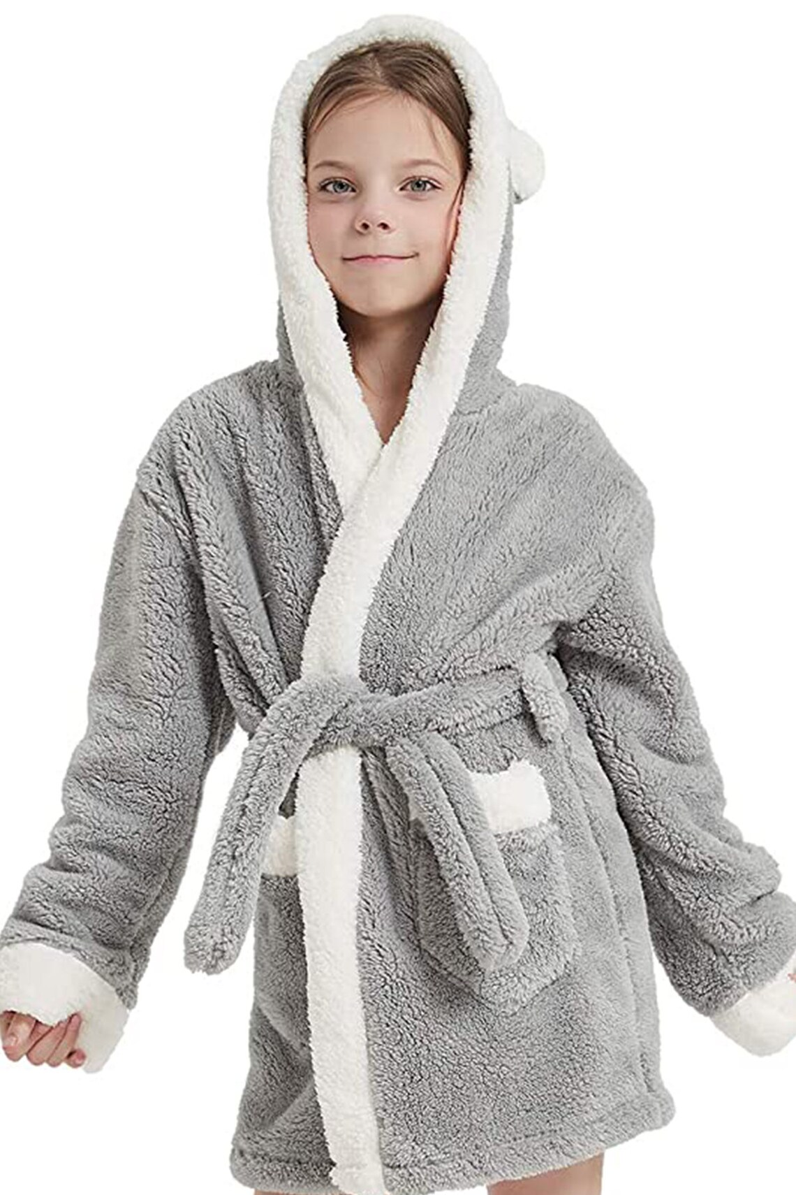 Super Soft Plush Hooded Kid's Robe Unisex Children and Kids Bathrobe ...