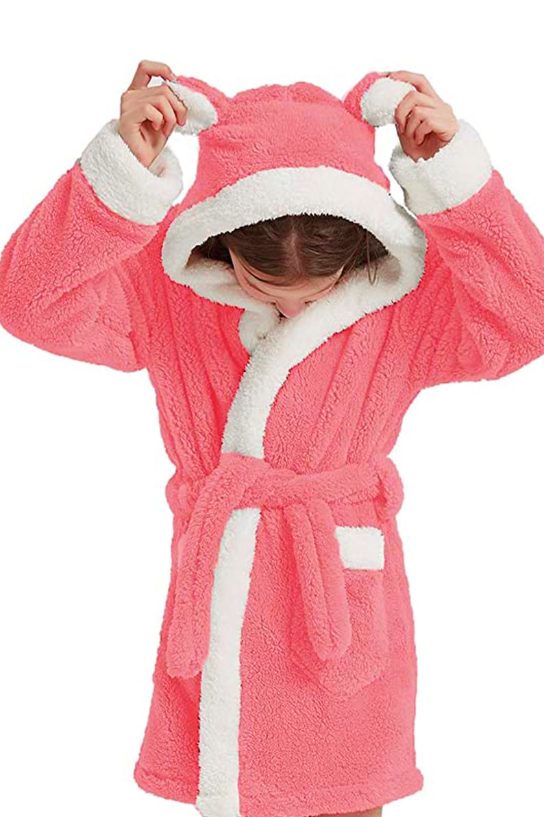 Super Soft Plush Hooded Kid's Robe Unisex Children and Kids Bathrobe ...