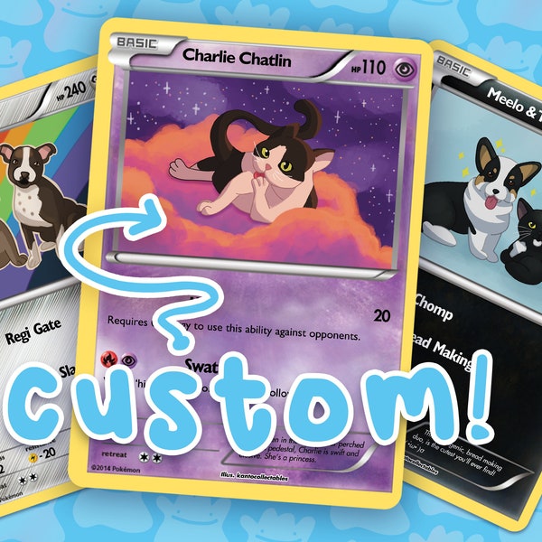 Custom Pokemoncard Pet - Etsy