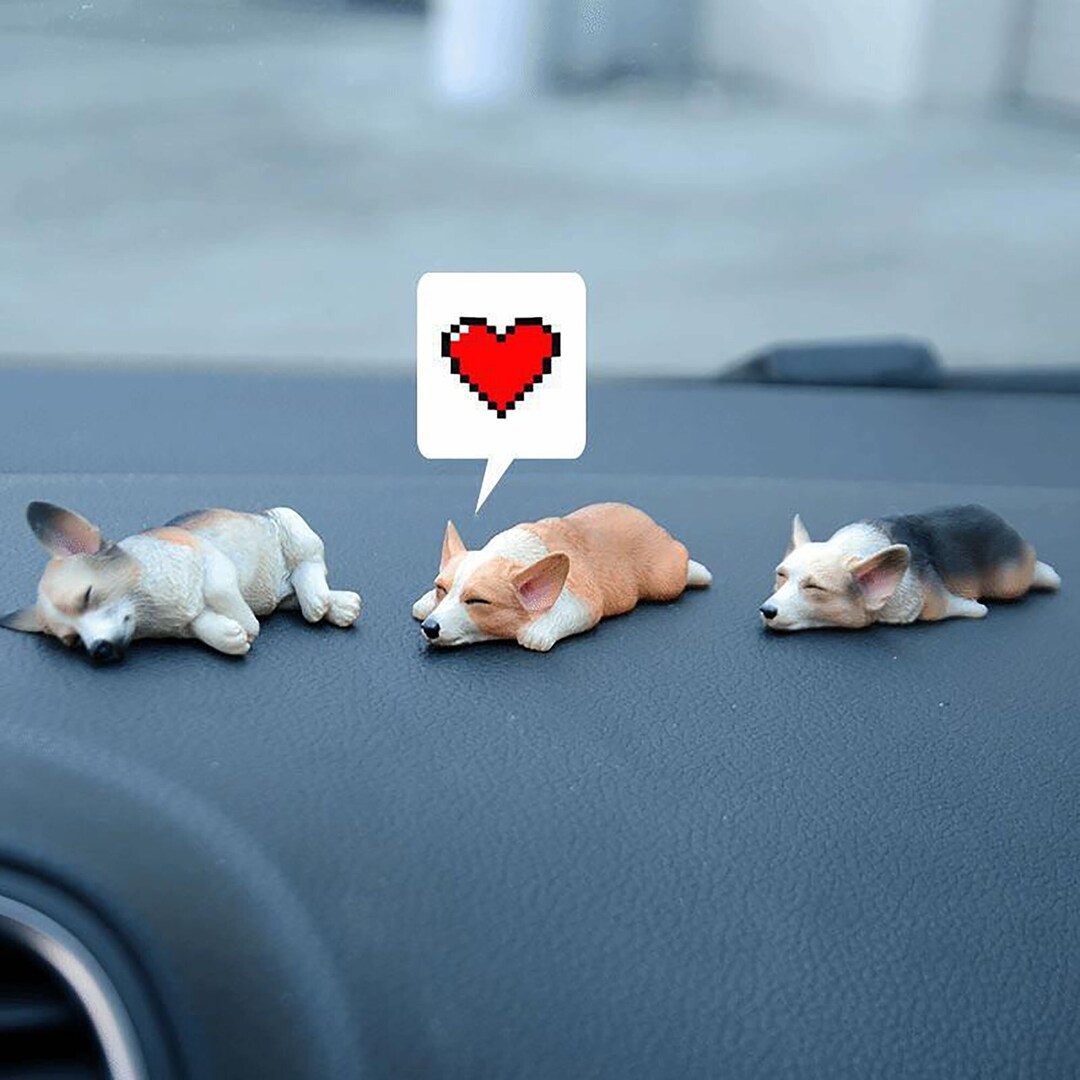Corgi Dog Car Decoration, Creative Doll Car Ornament, Cute Dog Car ...