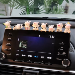 Cute Cow Car Interior Accessories, Car Dashboard Decor, Animal Desktop ...