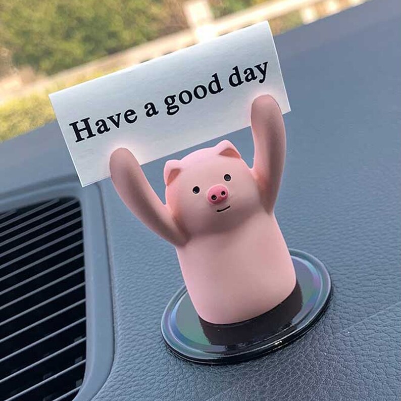 Mini Animal Car Dashboard Decor Cute Frog Cat Panda Pig Car - Etsy