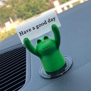 Mini Animal Car Dashboard Decor, Cute Frog Cat Panda Pig Car Ornament ...