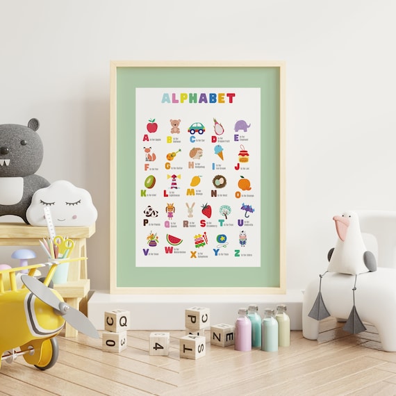 Colorful Alphabet Printable Classroom Alphabet Alphabet Wall - Etsy