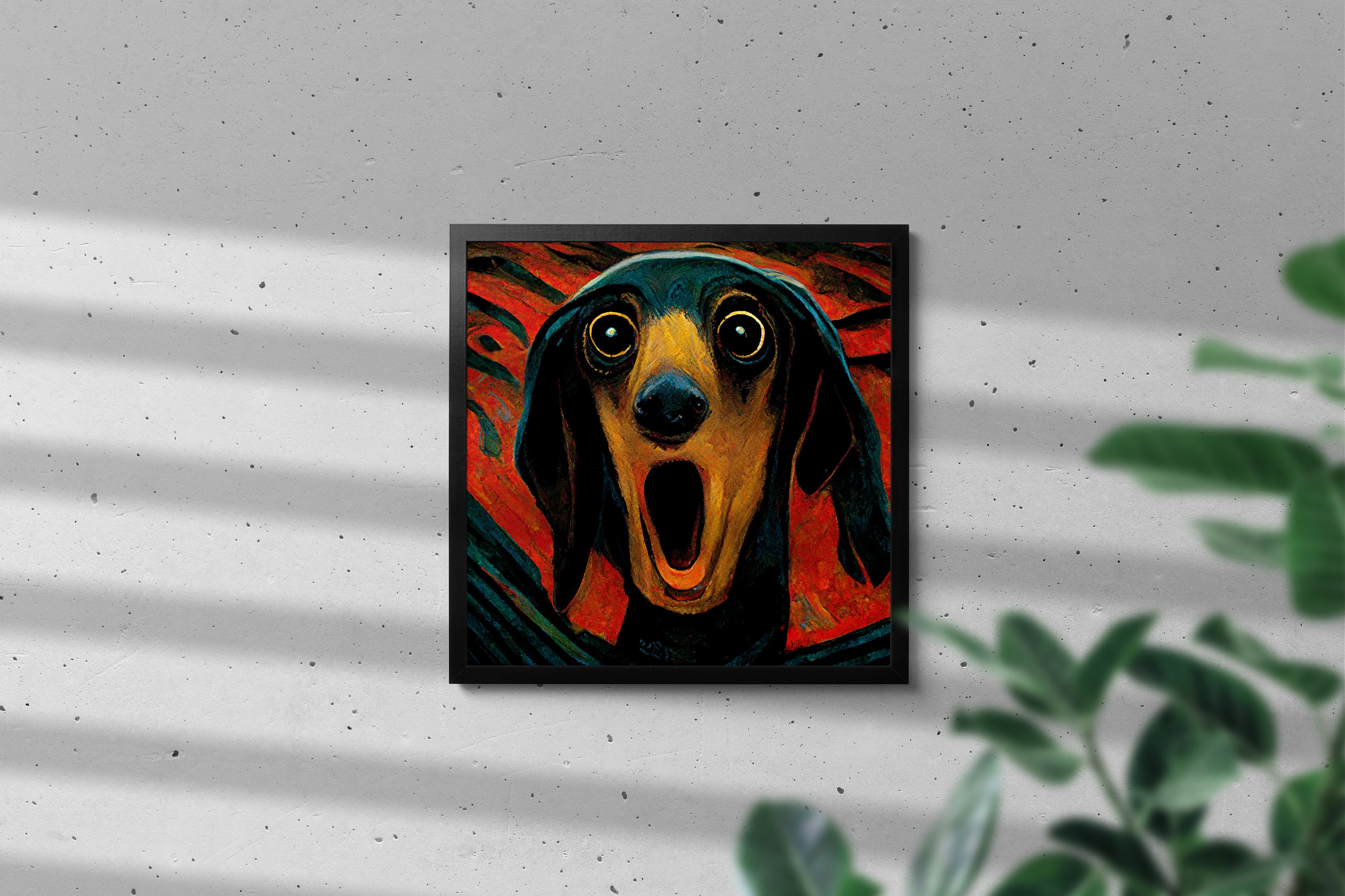 The Scream by Edvard Munch but With a Dachshund as Subject. - Etsy