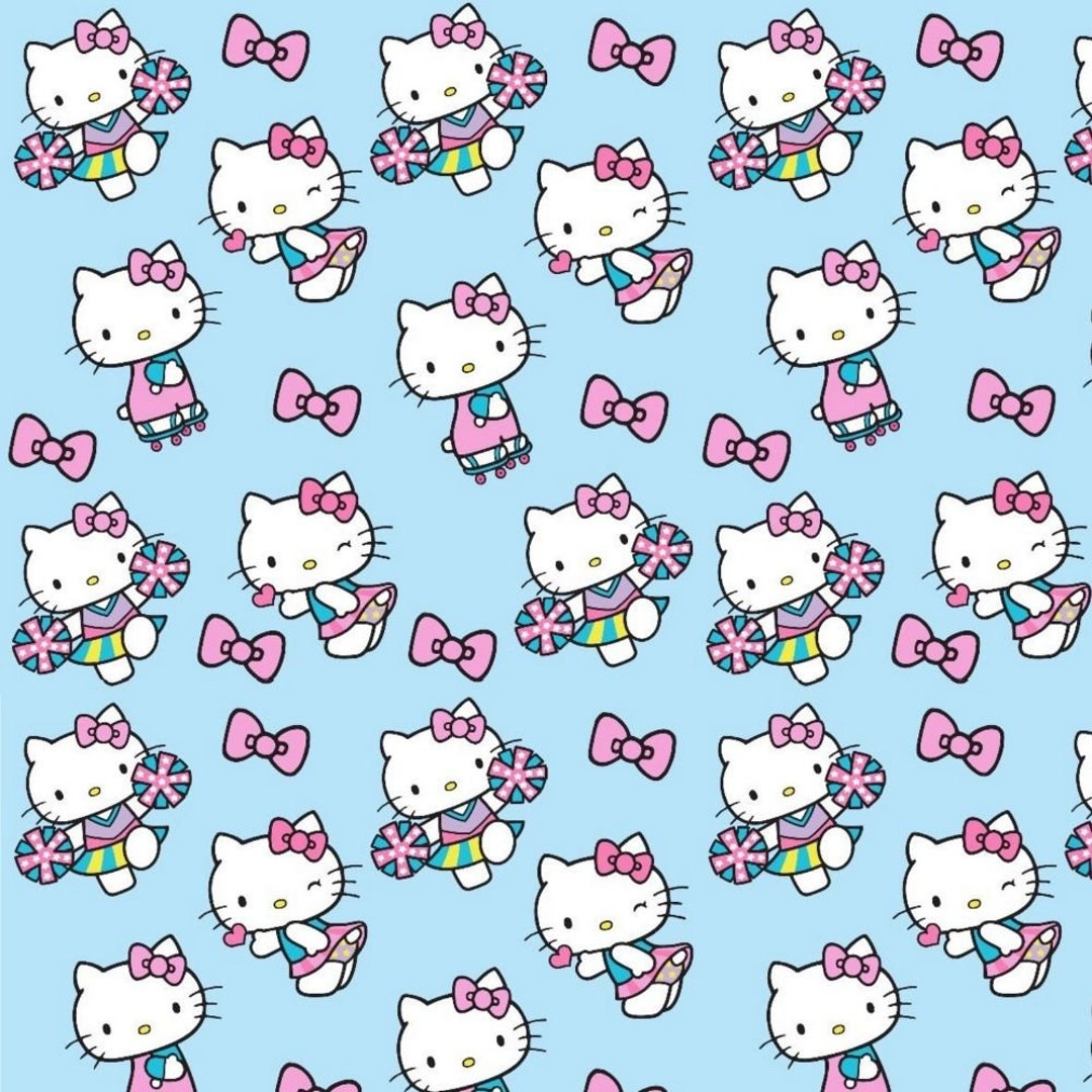 Cute Hello Kitty Polyester Fabric by the Yard Suitable for - Etsy