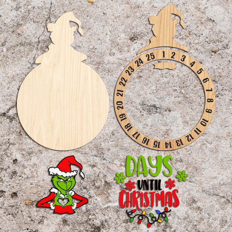 Days Until Christmas Countdown Svg, Christmas Cartoon Countdown Svg ...