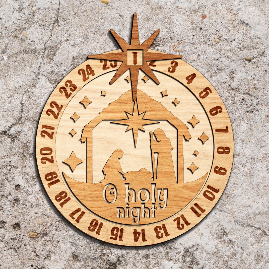 Christmas Nativity Countdown Svg, Christmas Countdown Svg, Countdown ...