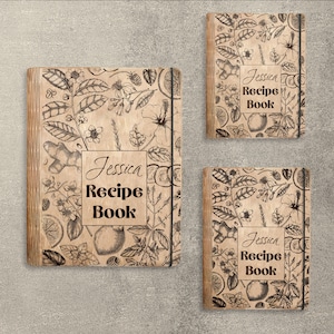 Personalized Recipe Book Cover Svg,wooden Cookbook Recipes Laser Cut ...