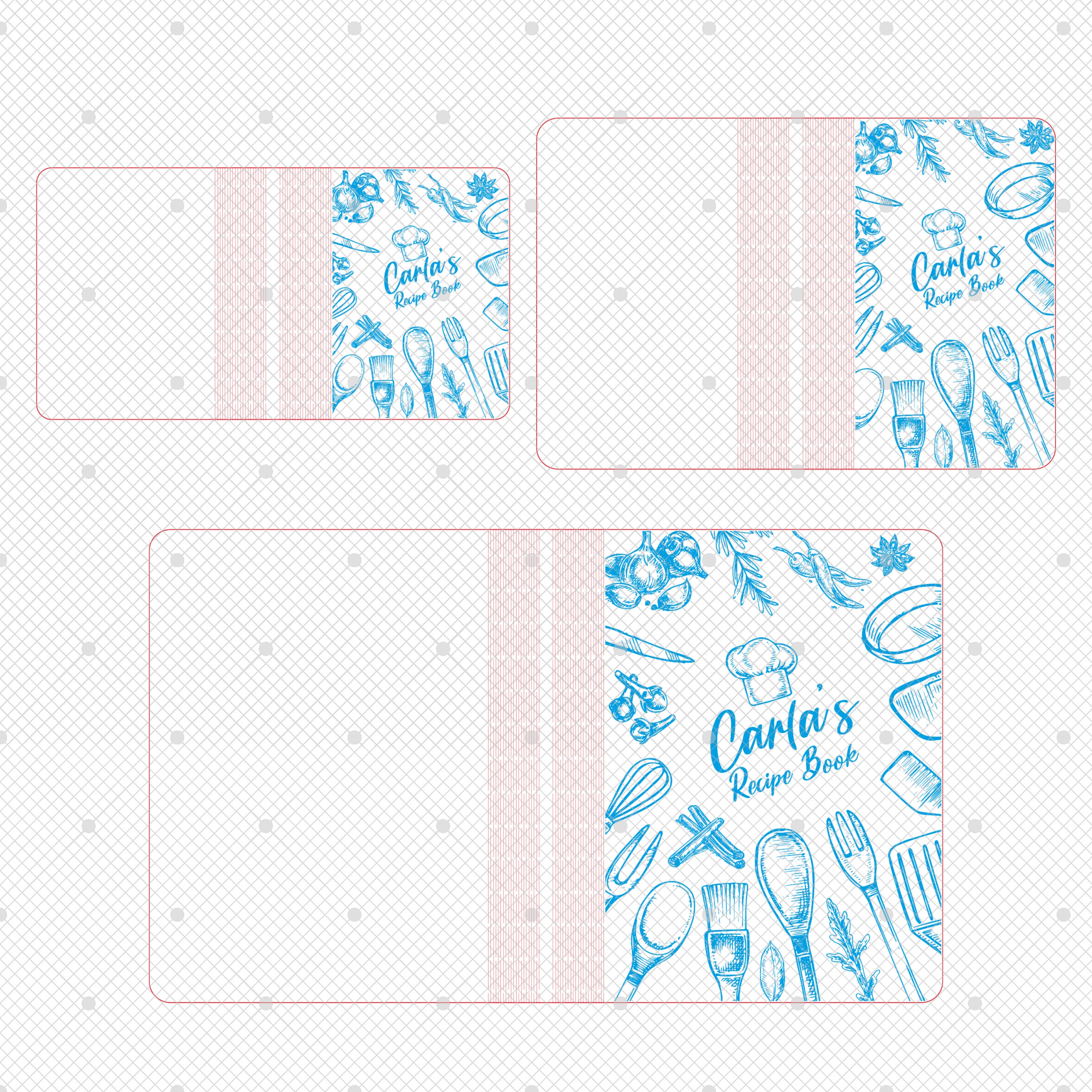Personalized Recipe Book Cover Svg, Wooden Cookbook Recipes Laser Cut ...