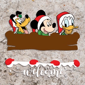 Christmas Cartoon Door Sign Svg,merry Christmas Sign Svg, Christmas ...