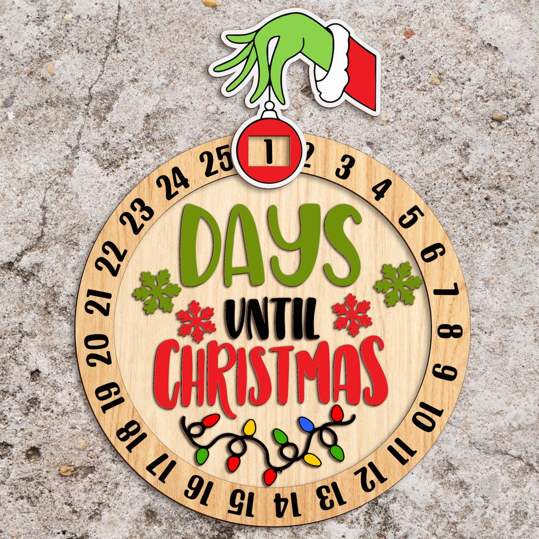Christmas Cartoon Countdown Svg, Christmas Countdown Svg, Countdown ...