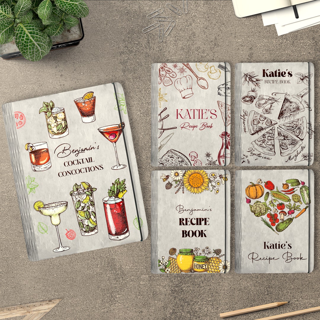 Personalized Recipe Book Cover Svg,wooden Cookbook Recipes Laser Cut ...