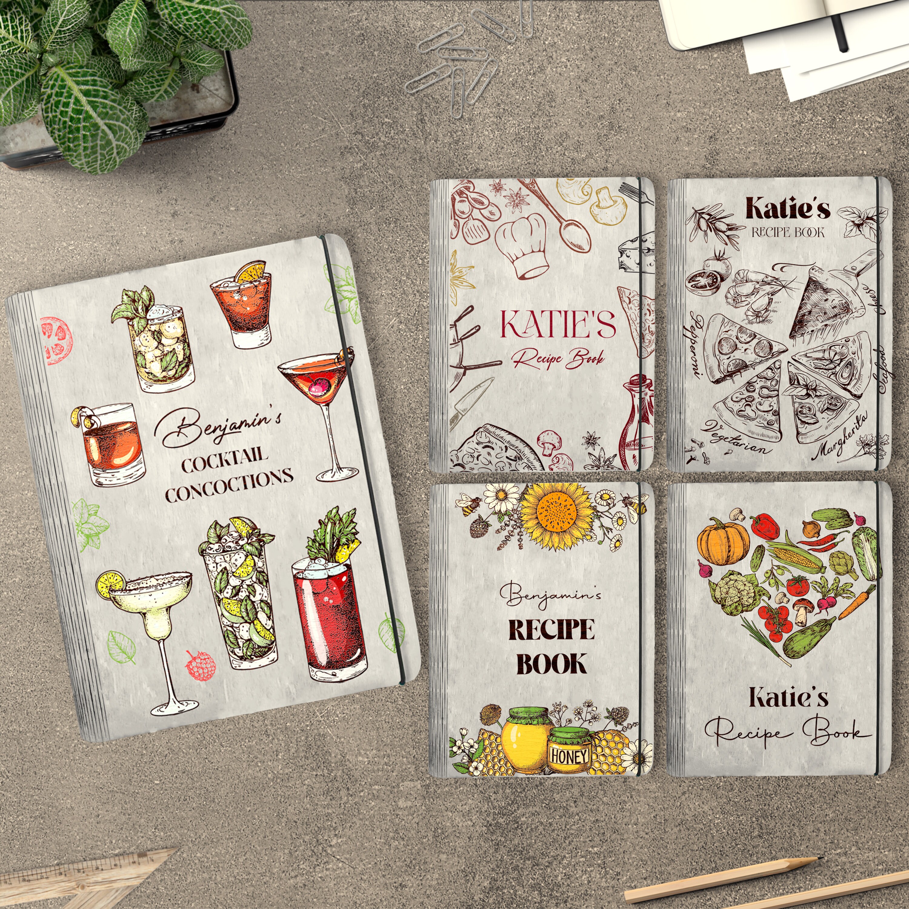 Personalized Recipe Book Cover Svg,wooden Cookbook Recipes Laser Cut ...