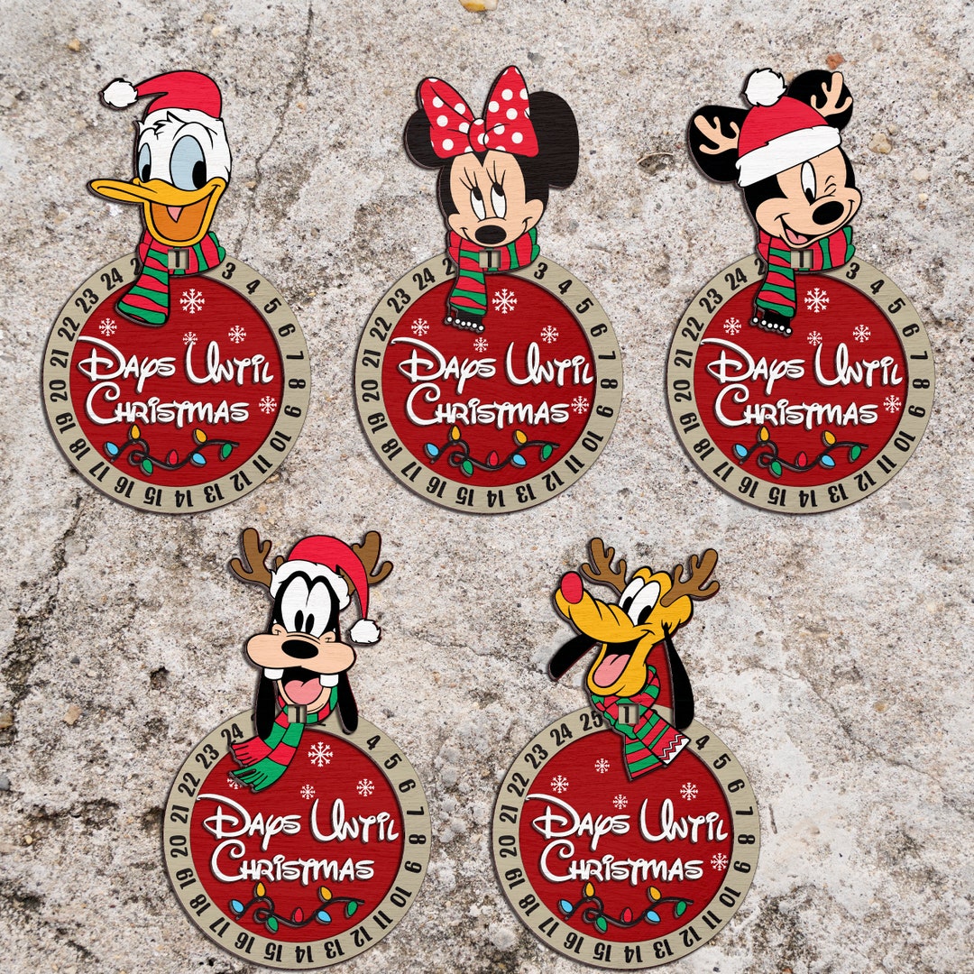 Christmas Cartoon Countdown Svg, Christmas Countdown Svg, Countdown ...