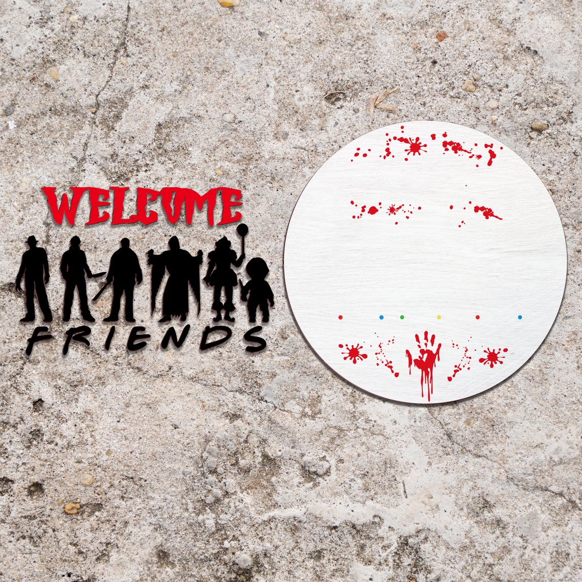Welcome Horror Friends Door Sign Svg Halloween Door Sign Svg - Etsy Canada