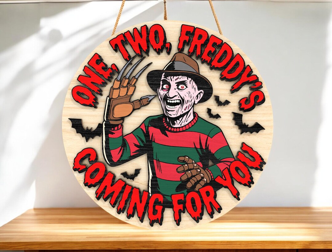 Cartoon Horror SVG Laser Cut File, Nightmare Sign SVG, Halloween Decor ...