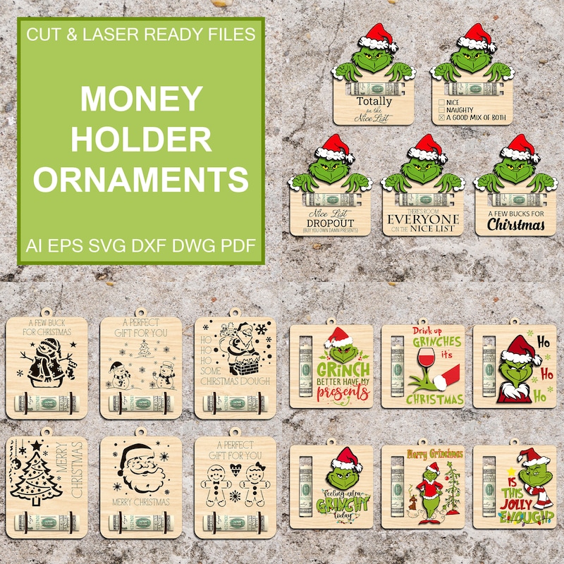 Grinch Money Holder File - Etsy