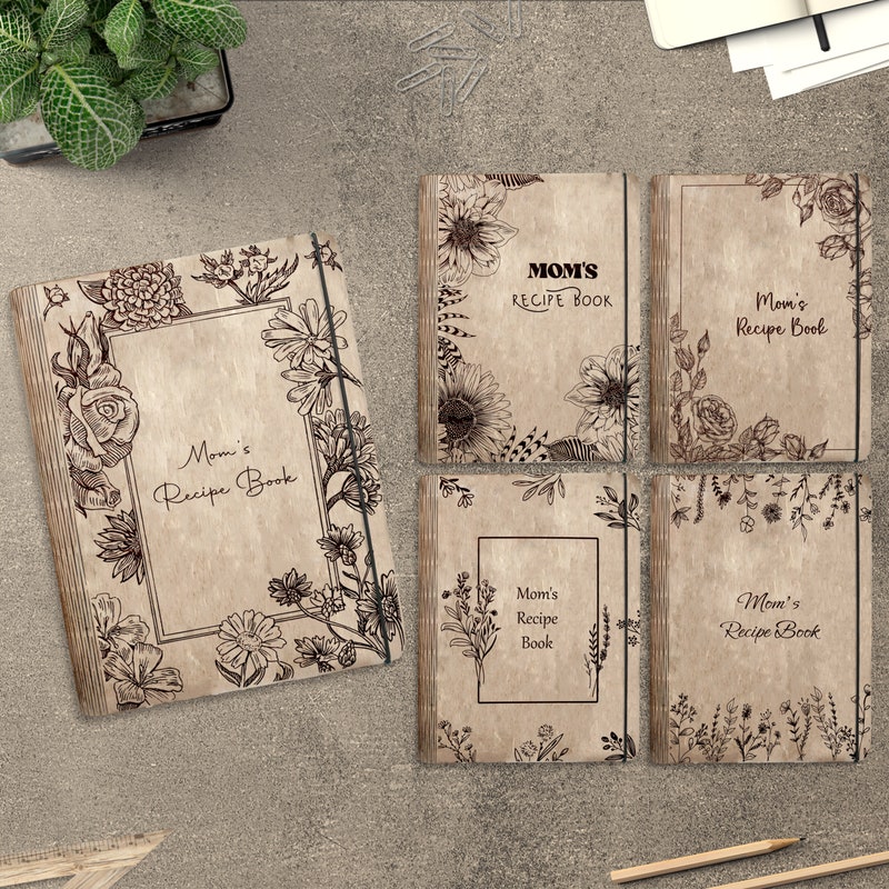 Recipe Book Cover Laser - Etsy