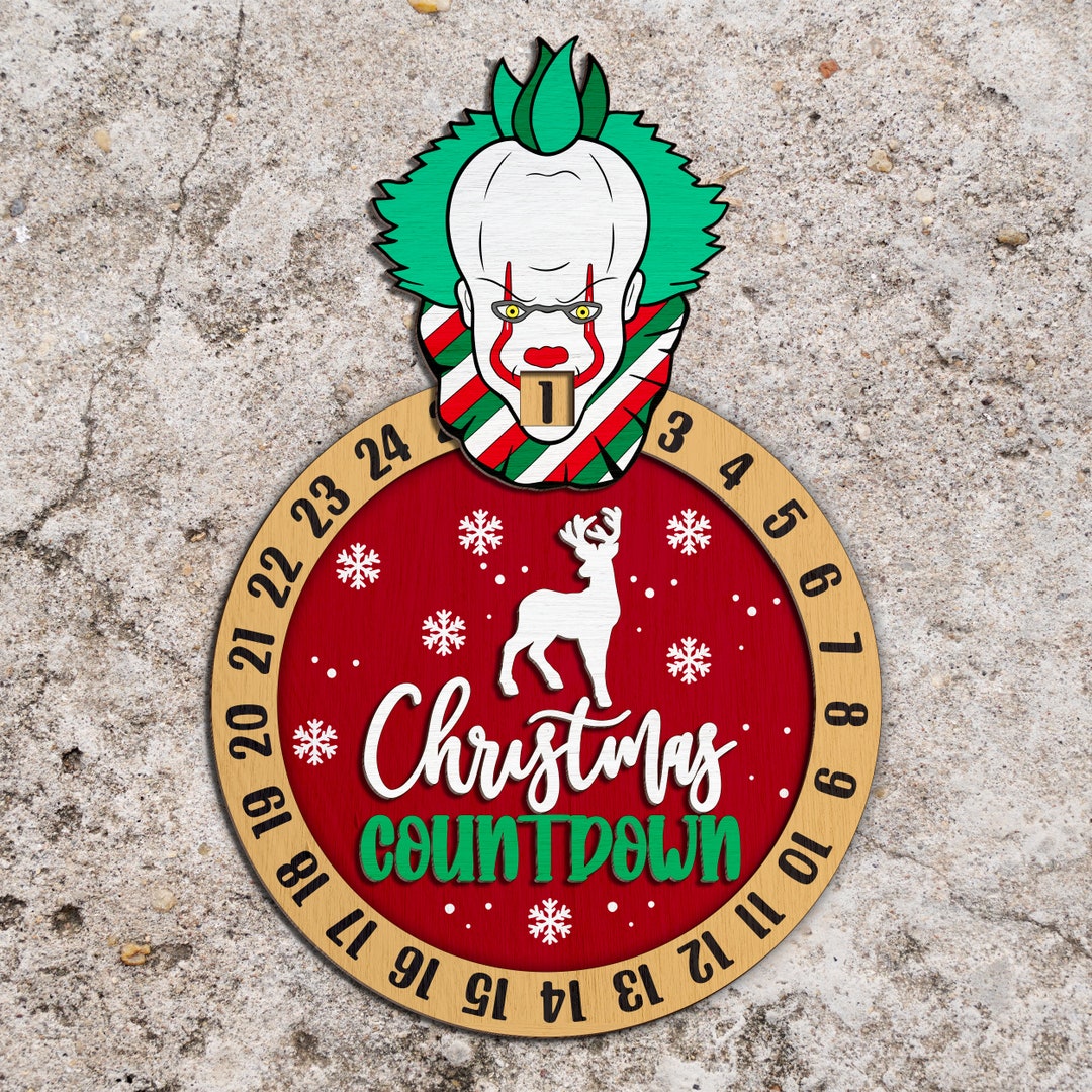 Horror Christmas Countdown Svg, Christmas Countdown Svg, Countdown ...
