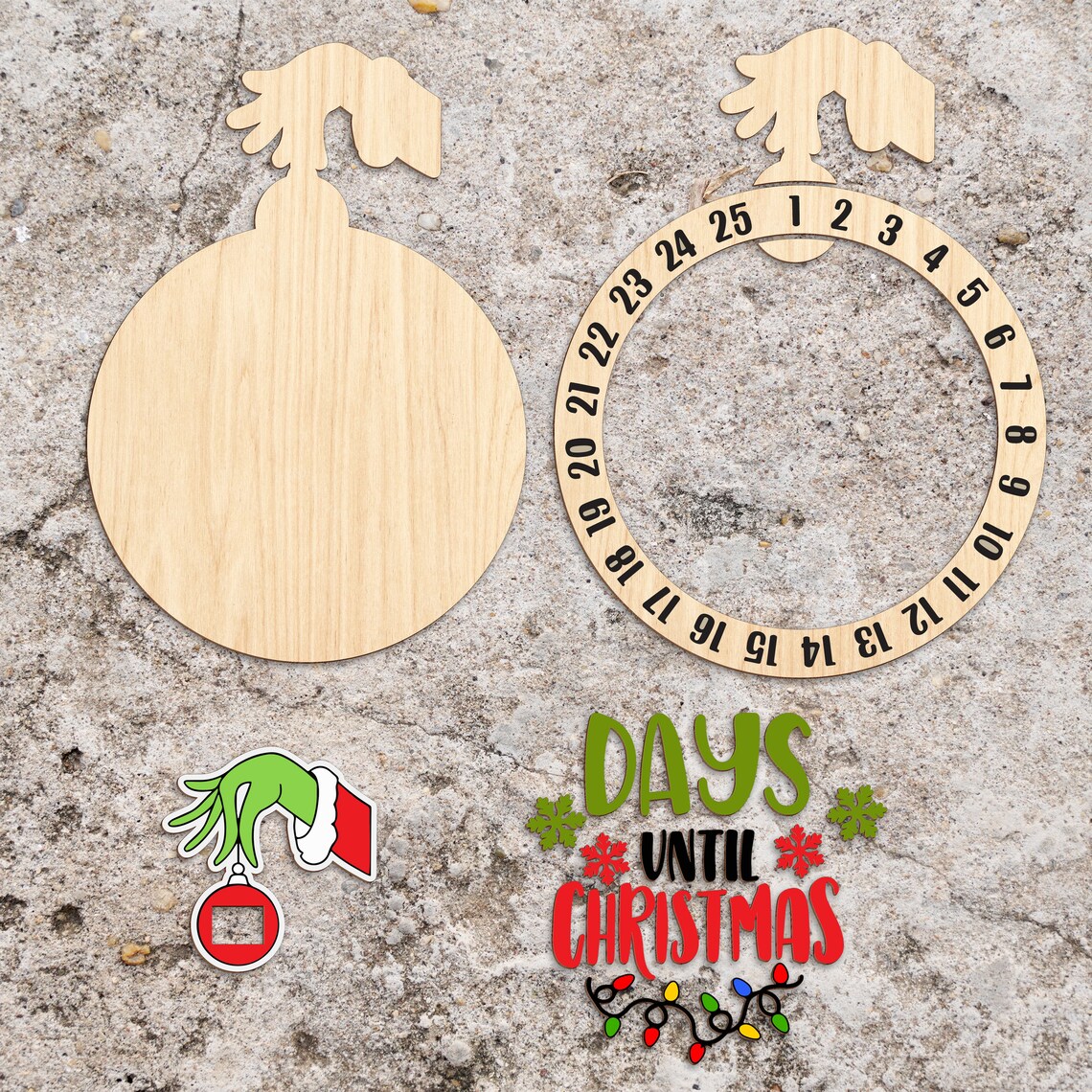 Christmas Cartoon Countdown Svg, Christmas Countdown Svg, Countdown ...