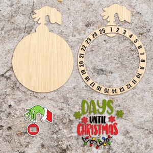 Christmas Cartoon Countdown Svg, Christmas Countdown Svg, Countdown ...