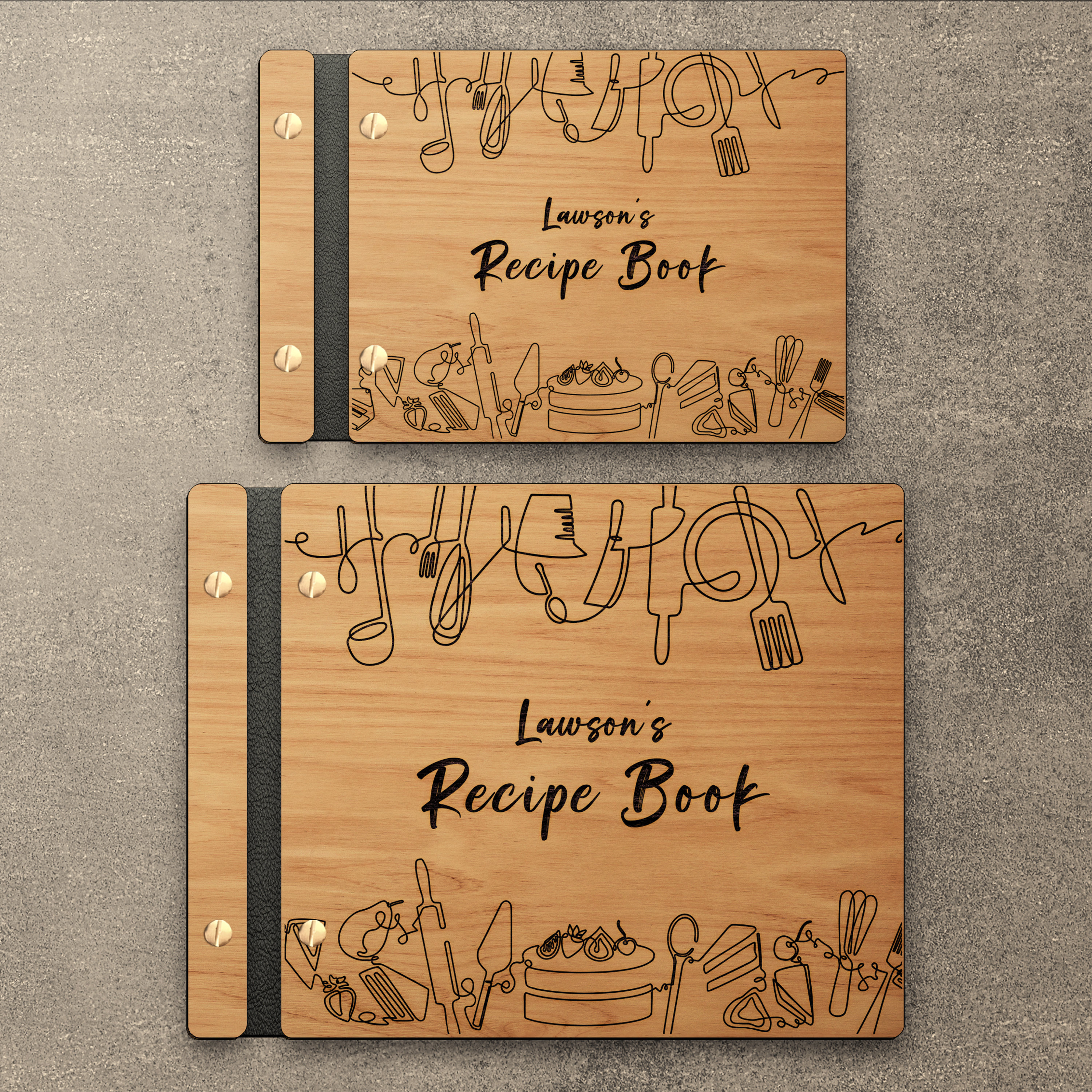 Personalized Recipe Book Svg, Custom Cookbook, Family Cook Book Laser ...