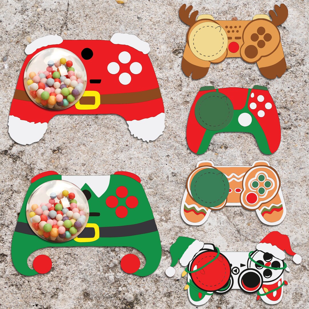 Christmas Video Game Controller Candy Dome SVG, Gaming Candy Holder SVG ...