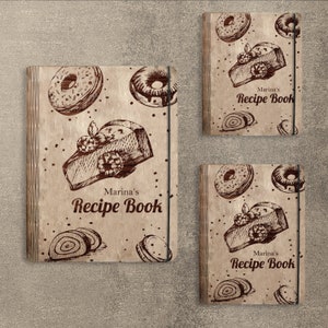 Personalized Recipe Book Cover Svg,wooden Cookbook Recipes Laser Cut ...