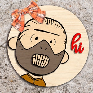 Hi Horror Cartoon Door Sign Svg, Halloween Welcome Sign Svg, Horror ...