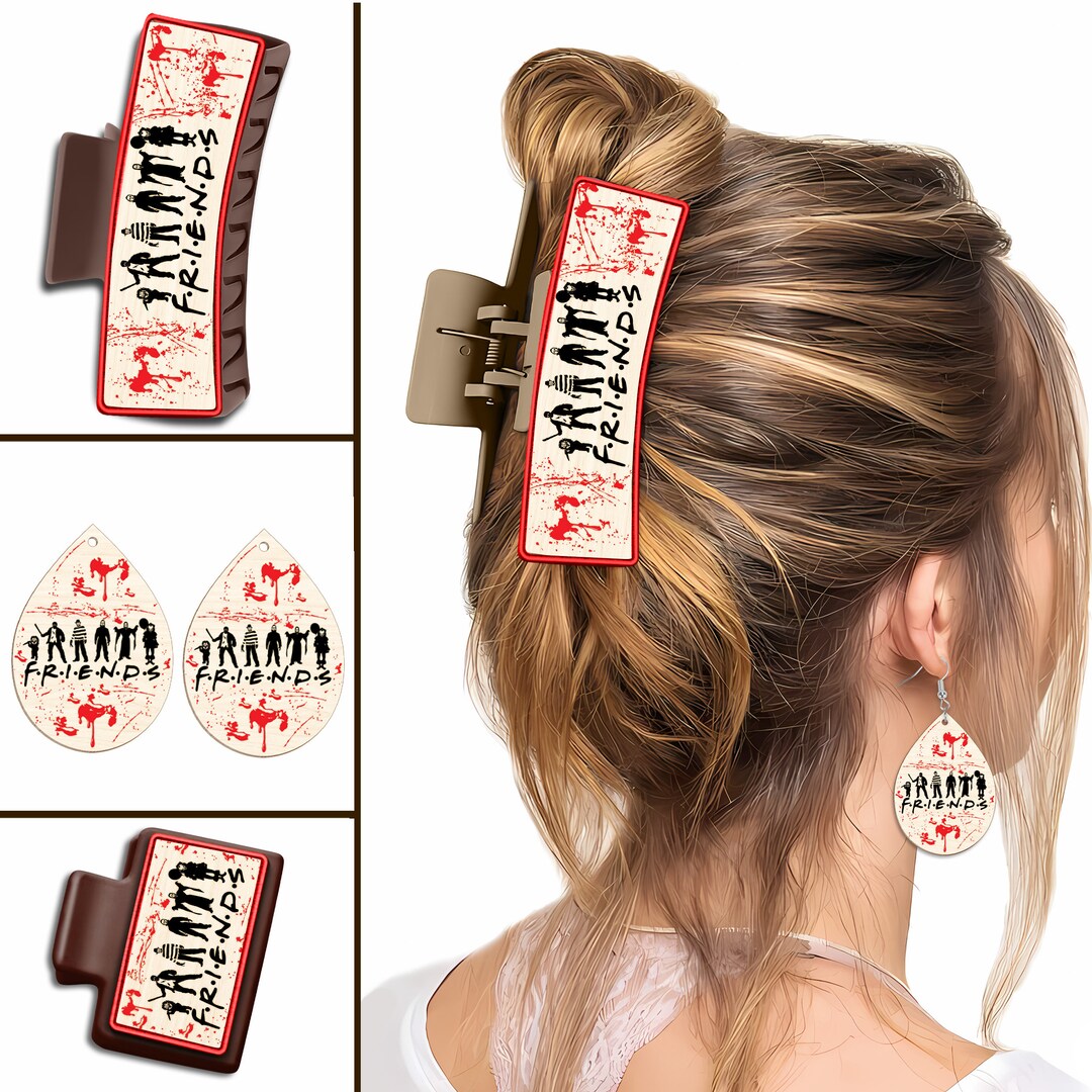 Horror Character Hair Clip Svg Horror Friends Hair Claw Svg - Etsy
