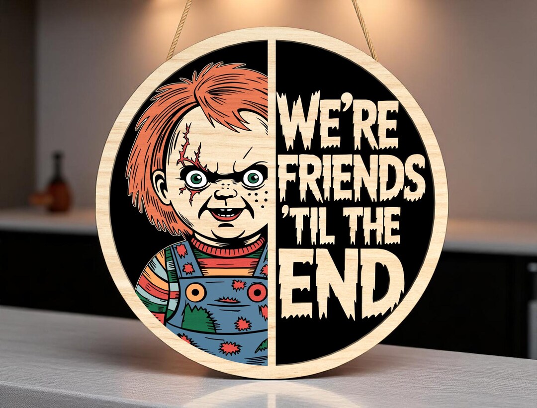 Creepy Friends Till the End SVG, Horror Doll Laser Cut File, Scary Door ...