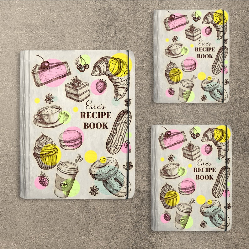 Personalized Recipe Book Cover Svg,wooden Cookbook Recipes Laser Cut ...
