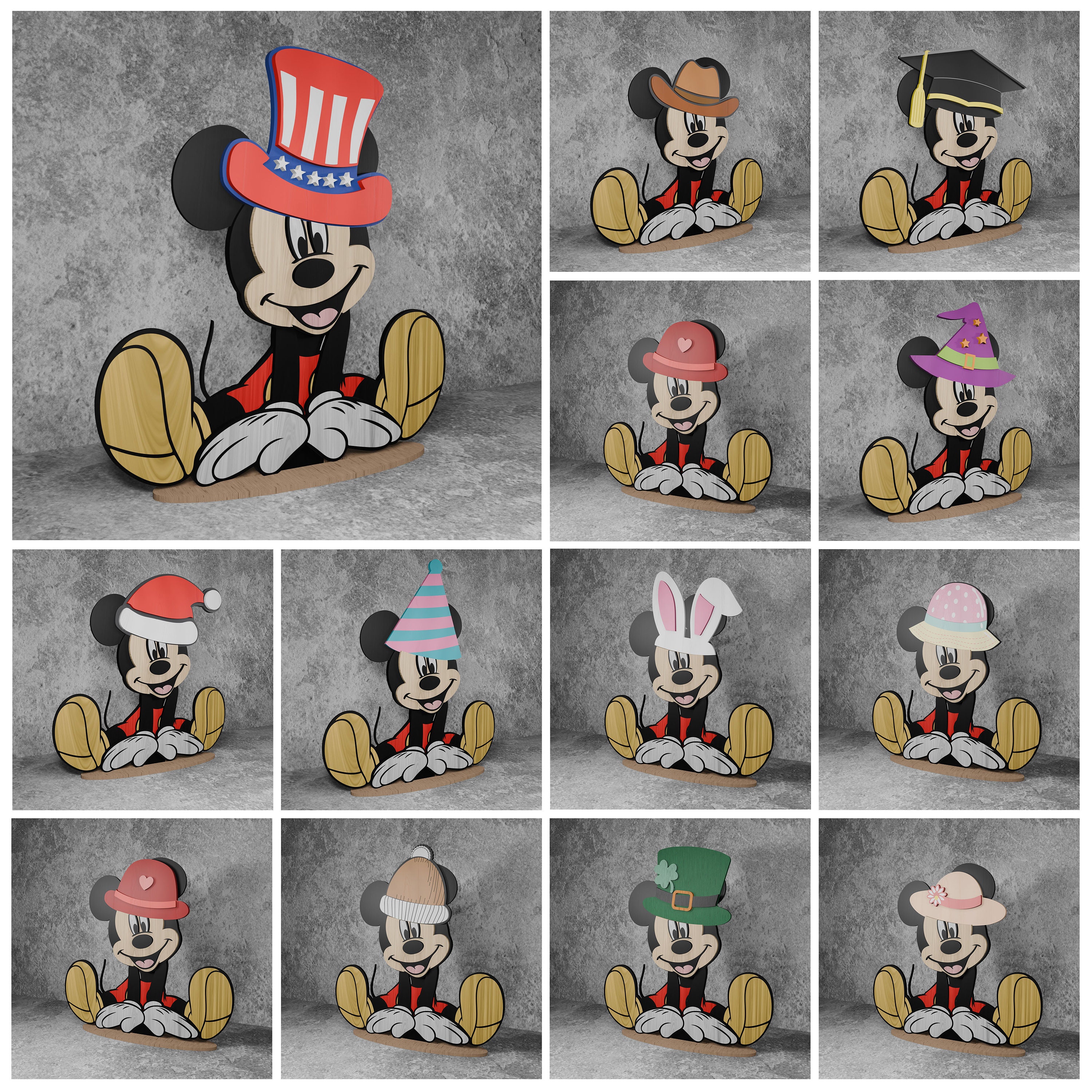 Cartoon Mouse Interchangeable Svg, Cartoon Interchangeable Hats ...